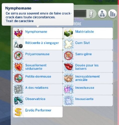 Nymphomaniac CAS trait - WickedWhims - LoversLab