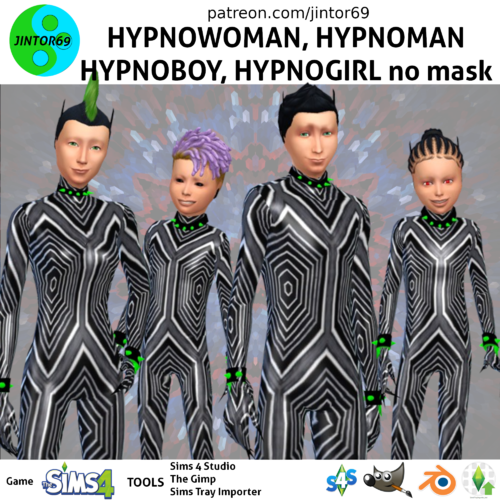 HypnoMan, HypnoWoman, HypnoBoy, HypnoGirl suits costumes tights for ...