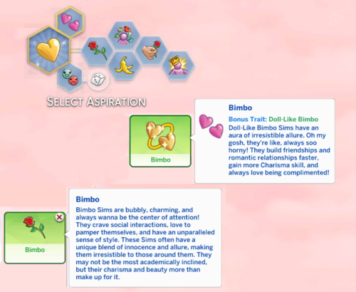 Sims 4 Taichs Bimbofication Mod Bimbo Aspiration Trait Other