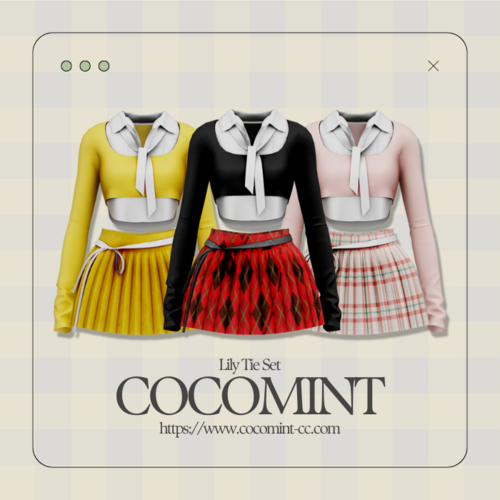 [cocomint] Lily Tie Set_Undressable - Clothing - LoversLab