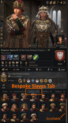 Dynamic Big Portrait with Slave Tab - Crusader Kings 3 - LoversLab