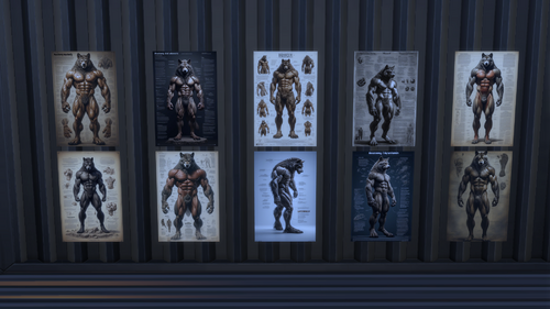 Moondwellersimz' Werewolf Anatomy Posters - Objects - LoversLab