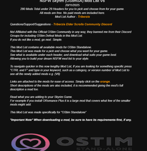 NSFW Skyrim (OStimSA) Mod List - Adult Mods - LoversLab