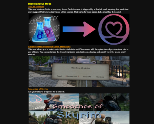 NSFW Skyrim (OStimSA) Mod List - Adult Mods - LoversLab