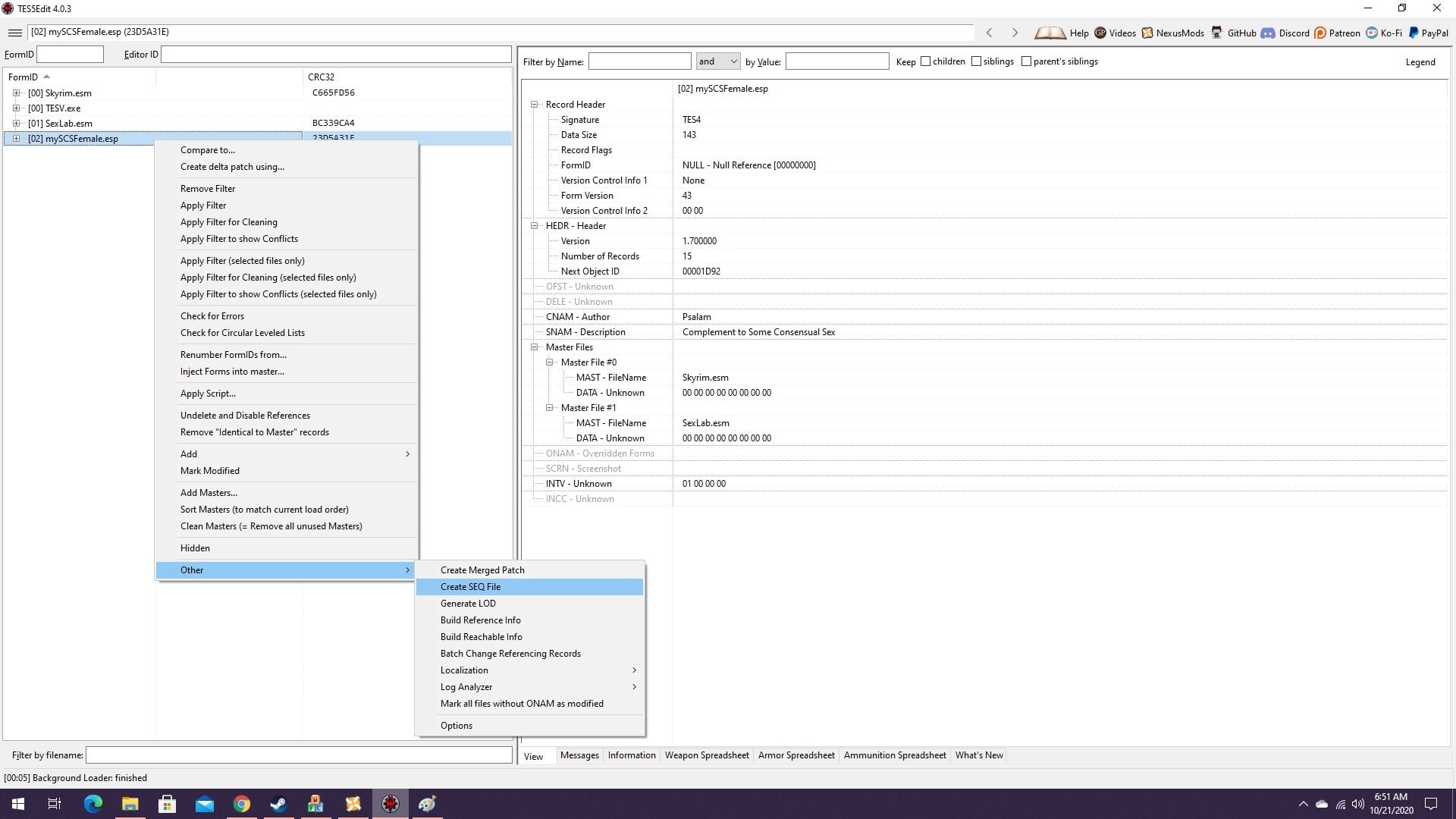 Packing to upload a mod - Skyrim Notes to Myself - LoversLab