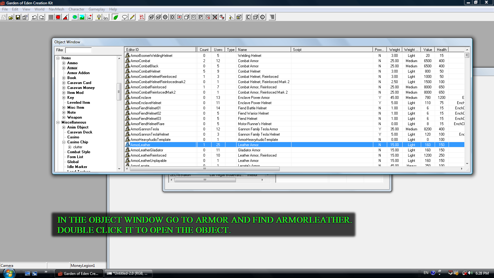 Do it Dirty: Add an Armor in the GECK - Tutorials & Guides - LoversLab