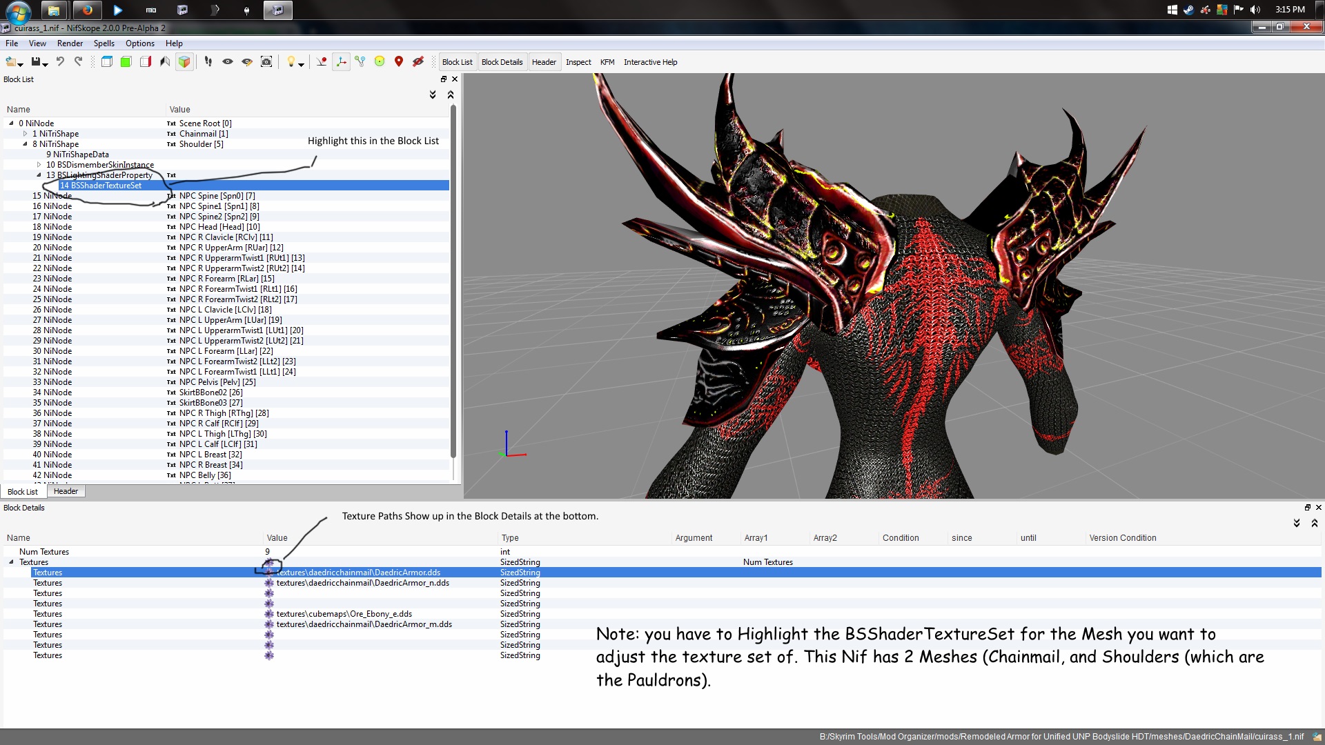 Vampire Lord Texture swapping with Nifskope - Skyrim Technical Support - LoversLab