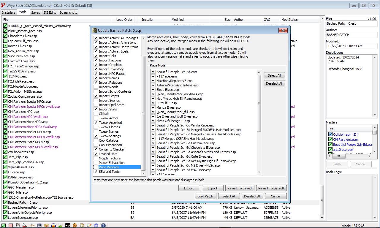 Bashed patch header count? - Oblivion Technical Support - LoversLab
