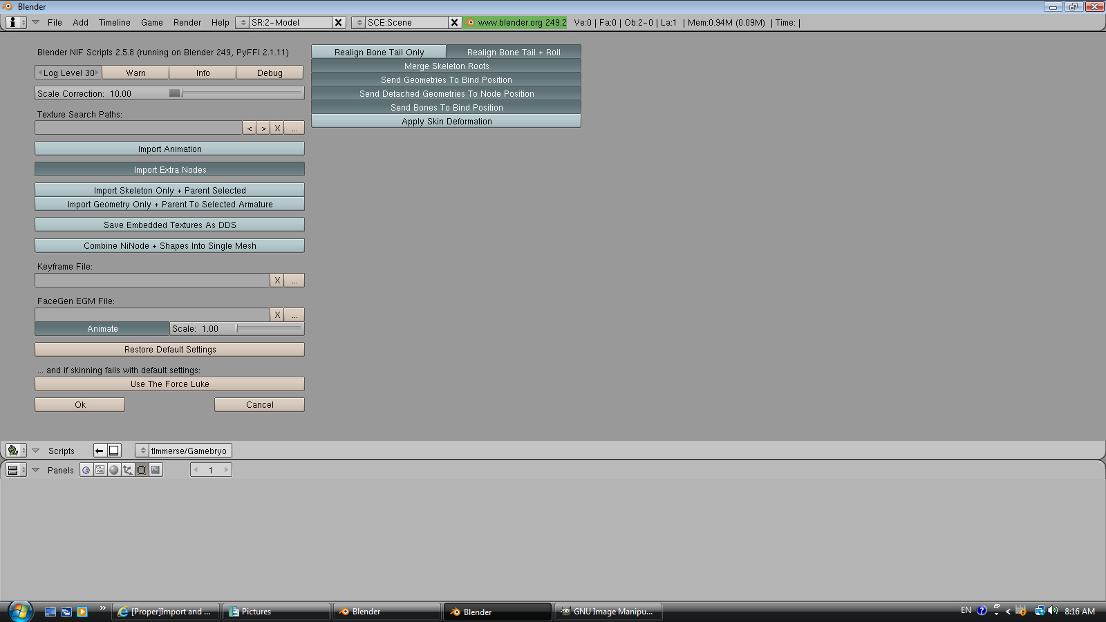 Proper Import And Export Settings For Armor Conversions Fallout