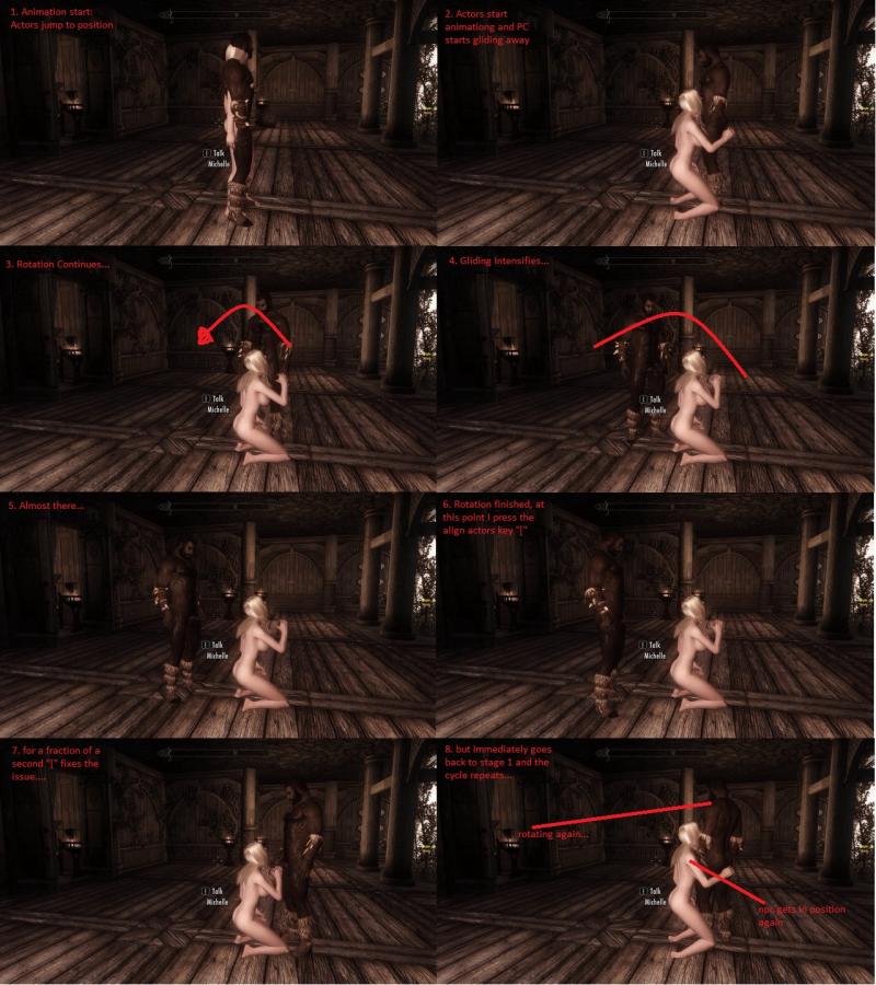 Weird Alignment Issue Actors Rotating Out Of Place Technical Support Sexlab Framework 