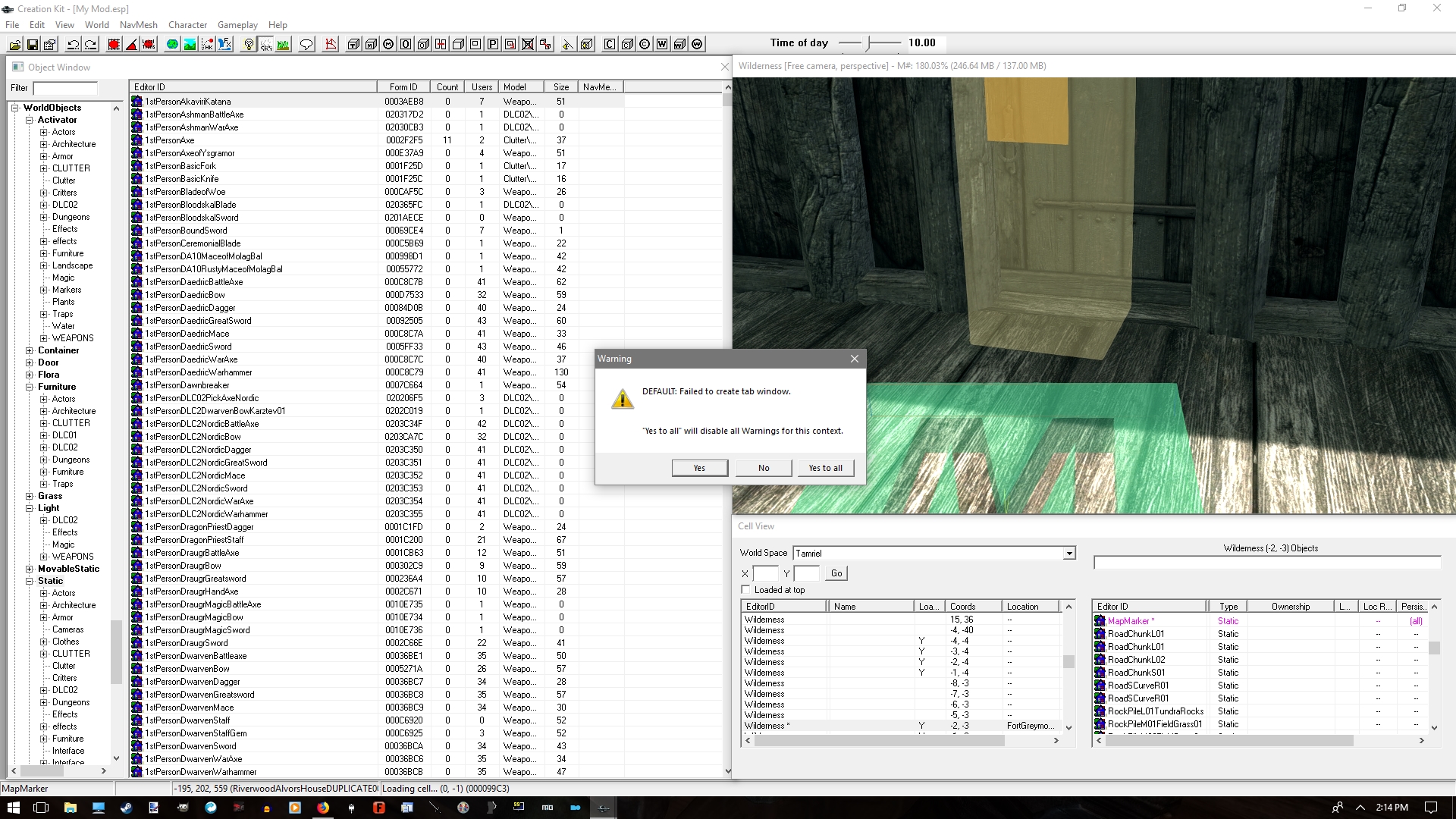 Ck Default Failed To Create Tab Window Issue Skyrim Technical Support Loverslab