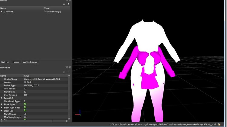 Converting 7b Armor To Cbbe Bodyslide Issue Skyrim Technical Support Loverslab