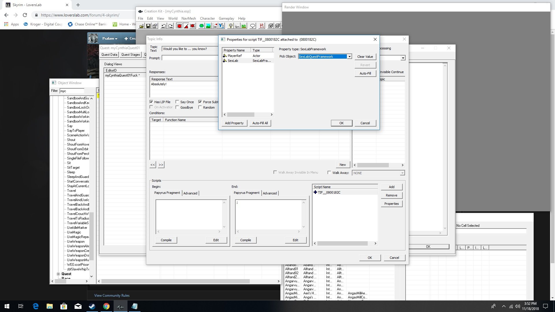 Scripting Question - Skyrim Technical Support - LoversLab