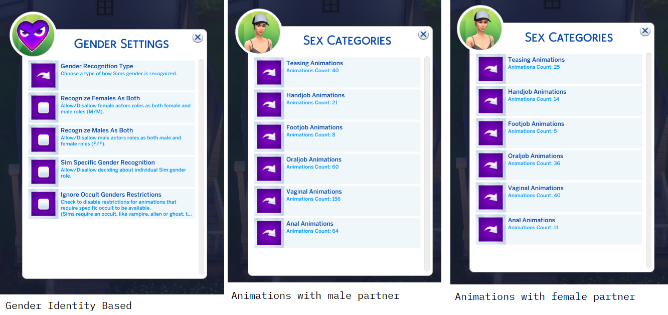 Gender Recognition Problem Animations Not Available For Female Sims Wearing Strapon Technical