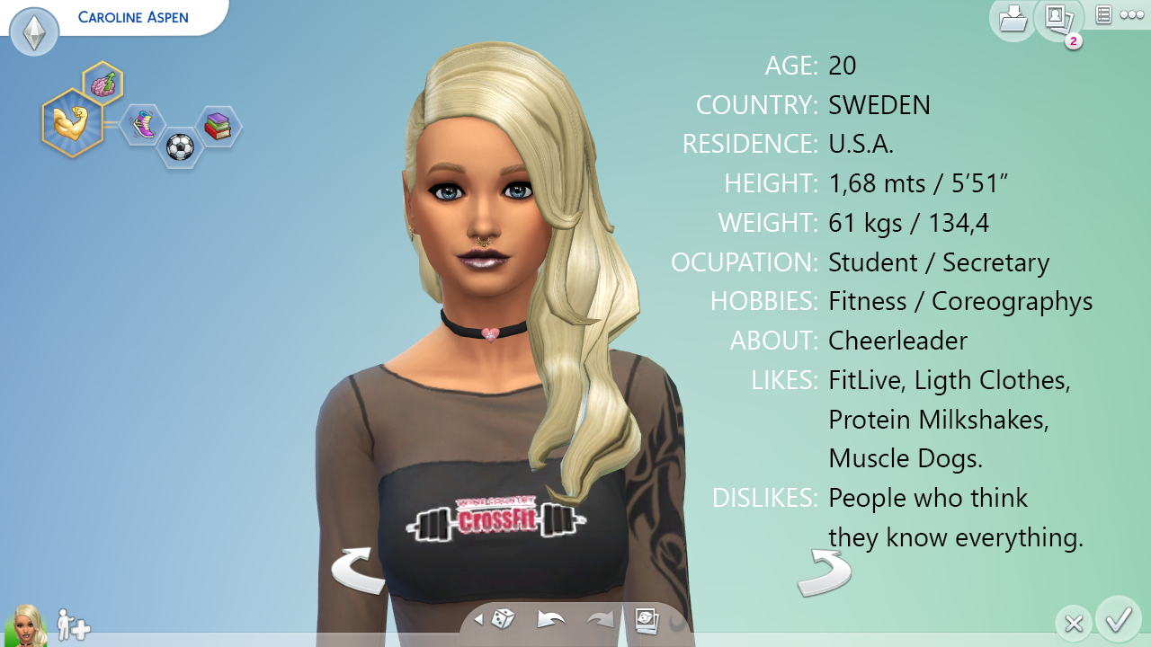 Caroline Aspen (Muscle Girl) - The Sims 4 - Sims - LoversLab
