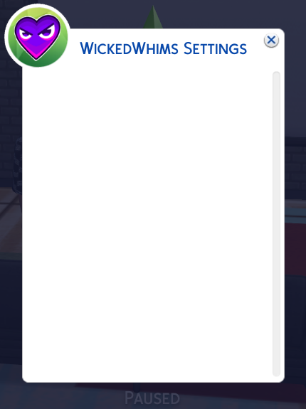 No Options For Sex Settings [fixed] Technical Support