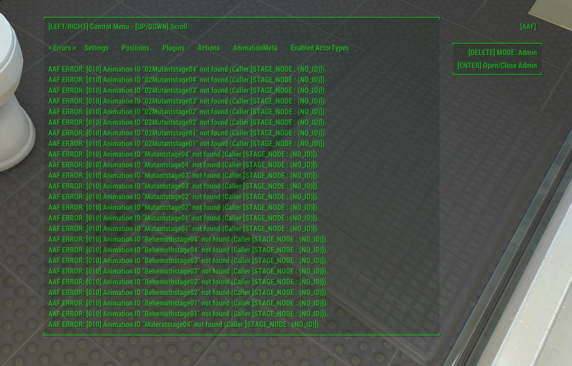 AAF error 10 Missing Animations - Technical Support - Advanced Animation Framework - LoversLab