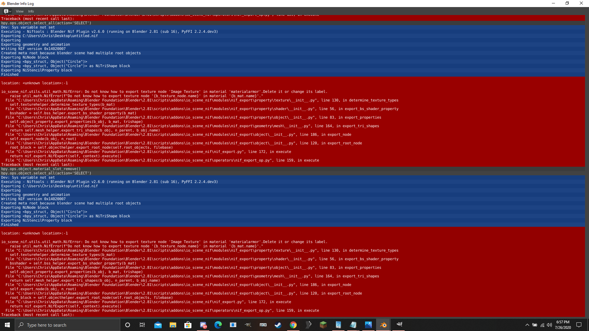 Need help exporting nif from blender. - Skyrim Technical Support - LoversLab