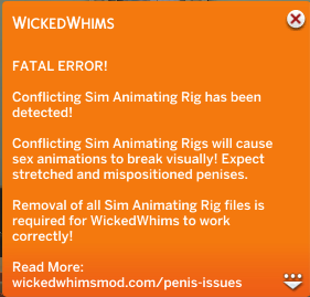 FATAL ERROR! penis-issues - Technical Support - WickedWhims - LoversLab