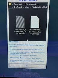 Problème fichier wickedwims_scripts.ts4 - Technical Support - WickedWhims - LoversLab