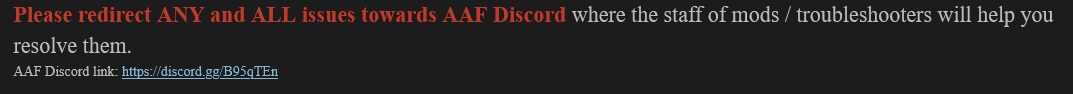 AAF constantly gets stuck at 68% mid-game despite following the ...