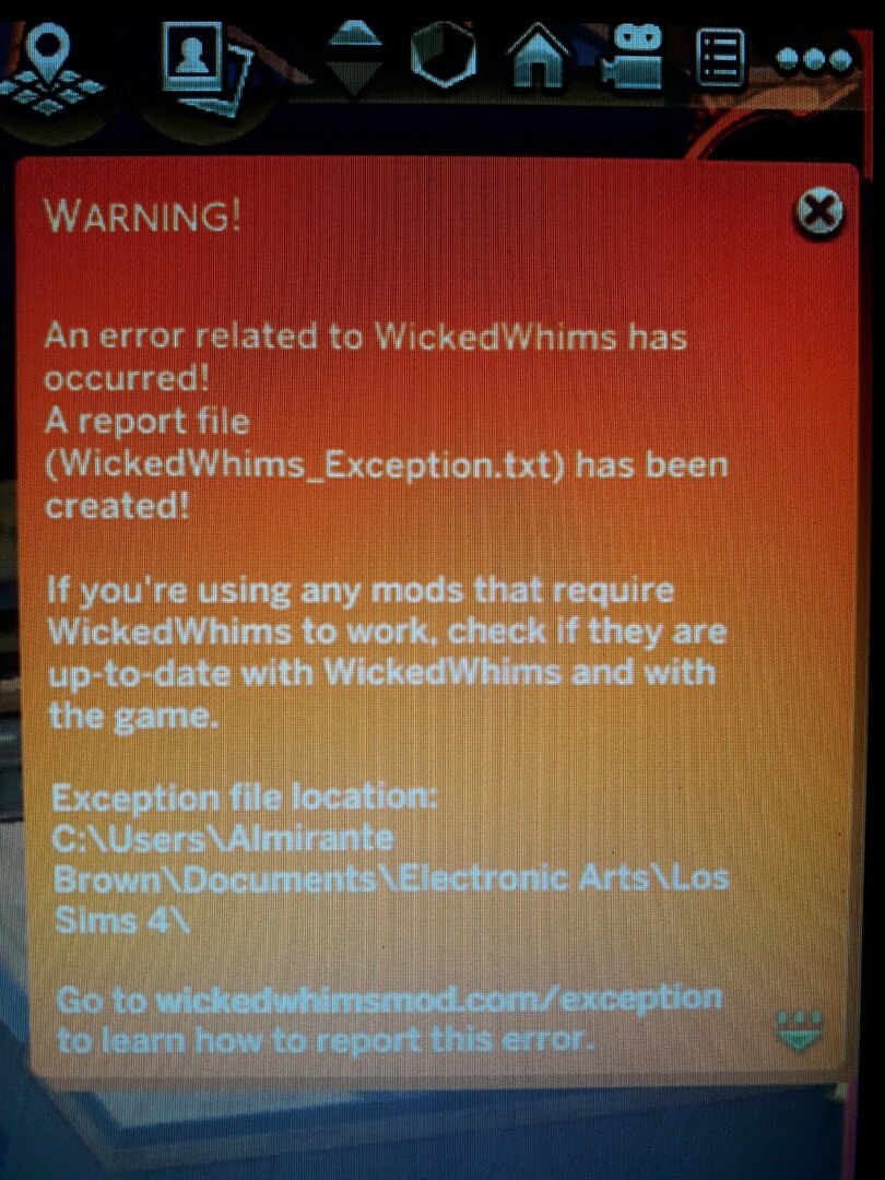 Appearance of "Exception" Solution? - Technical Support - WickedWhims - LoversLab