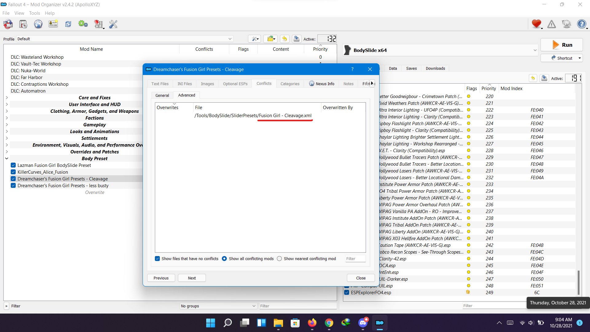 Cant see body preset installed in BodySlide - Fallout 4 Technical ...