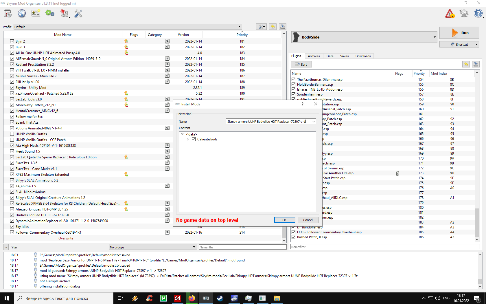 Mod installation question. - Skyrim Technical Support - LoversLab