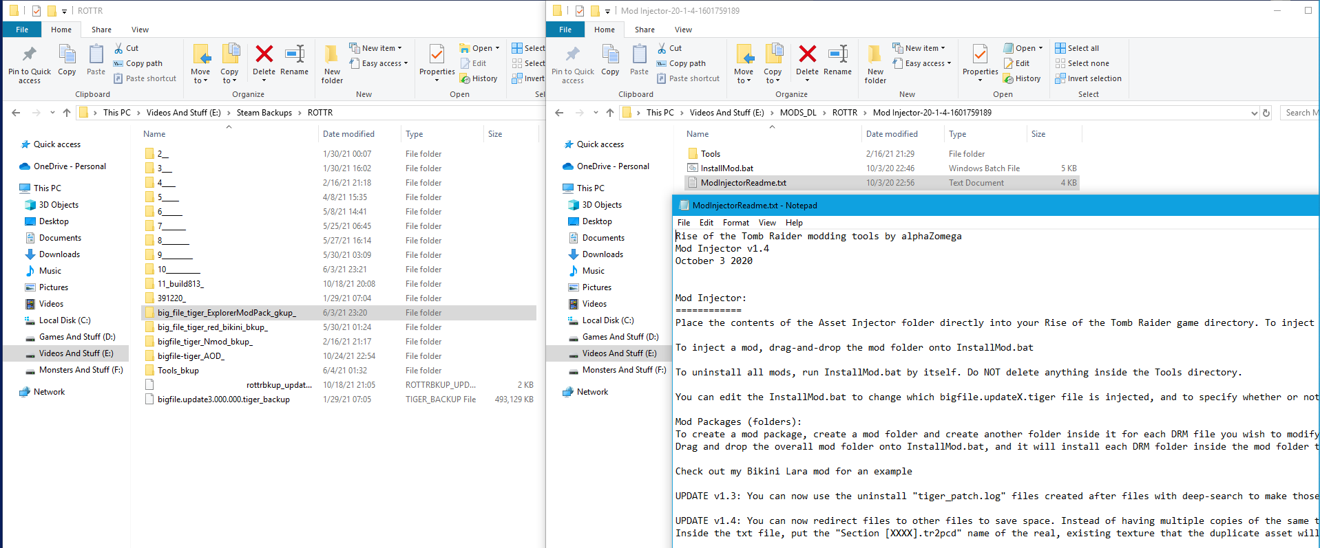 Rise of the Tomb Raider/Shadow of the Tomb Raider mods broken after ...