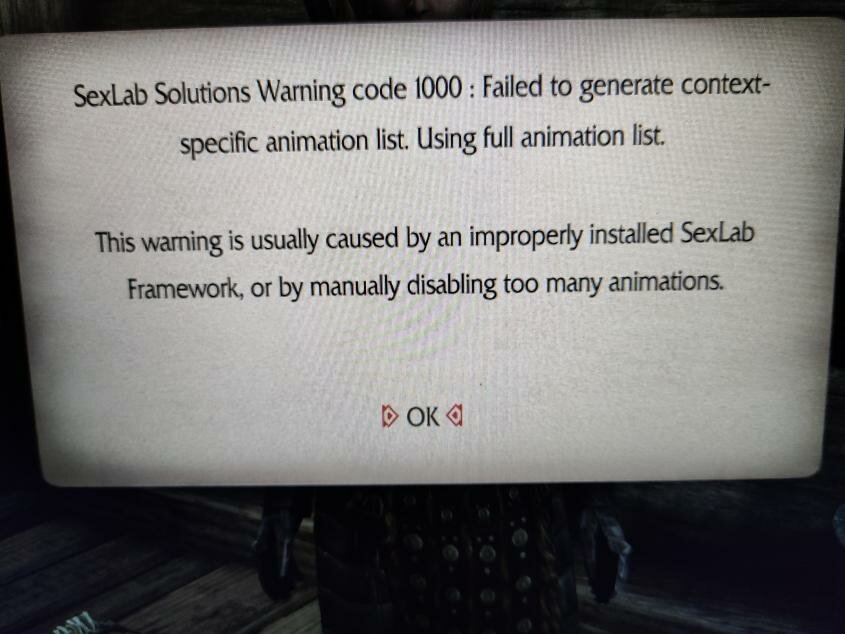 Sex Lab Solution Warning Code 1000 Downloads Sexlab Framework Le Loverslab