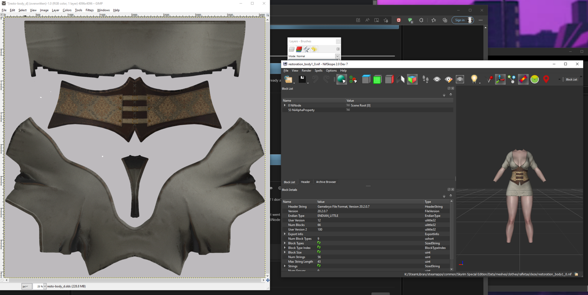 Help With Gimp And Removing Parts Of A Dds Texture Files Deze Clothing