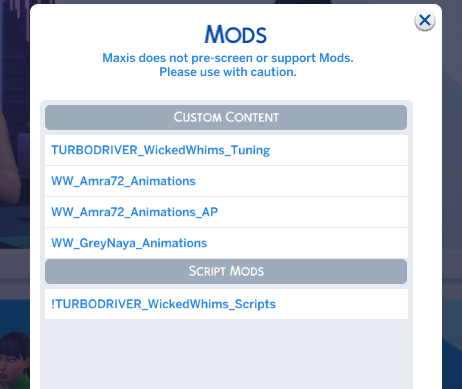 Wicked menu not appearing - Technical Support - WickedWhims - LoversLab