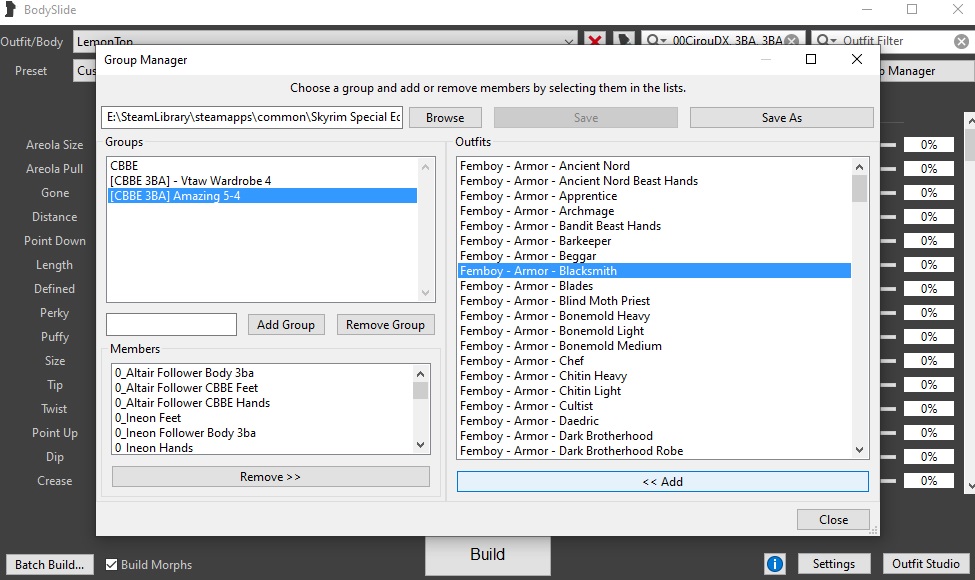 Help With Bodyslide Batch Building Skyrim Technical Support Loverslab