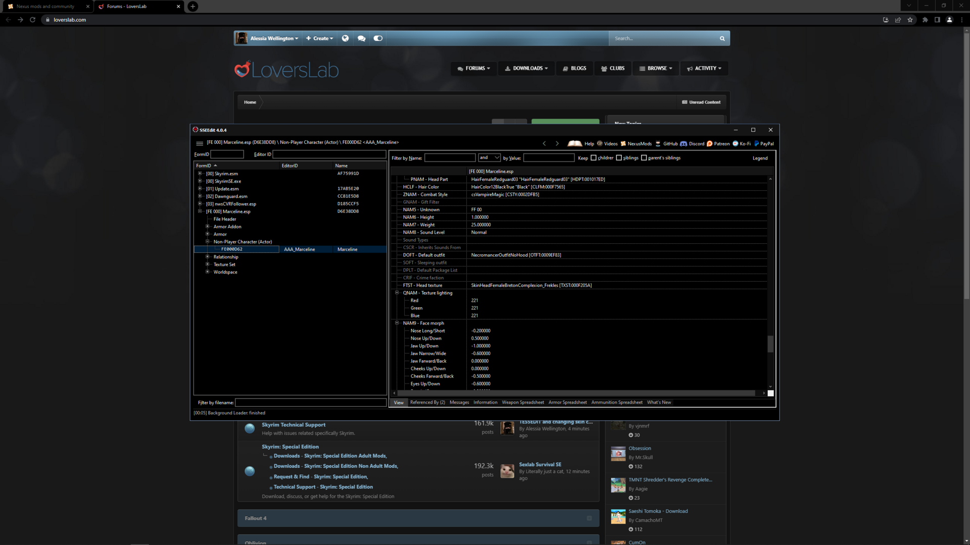TES5EDIT and changing skin color - Skyrim Technical Support - LoversLab