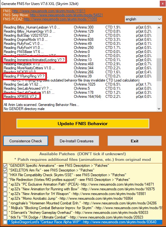 Should Slal Animation Count Fnis Animation Count Or Are They Different Technical Support