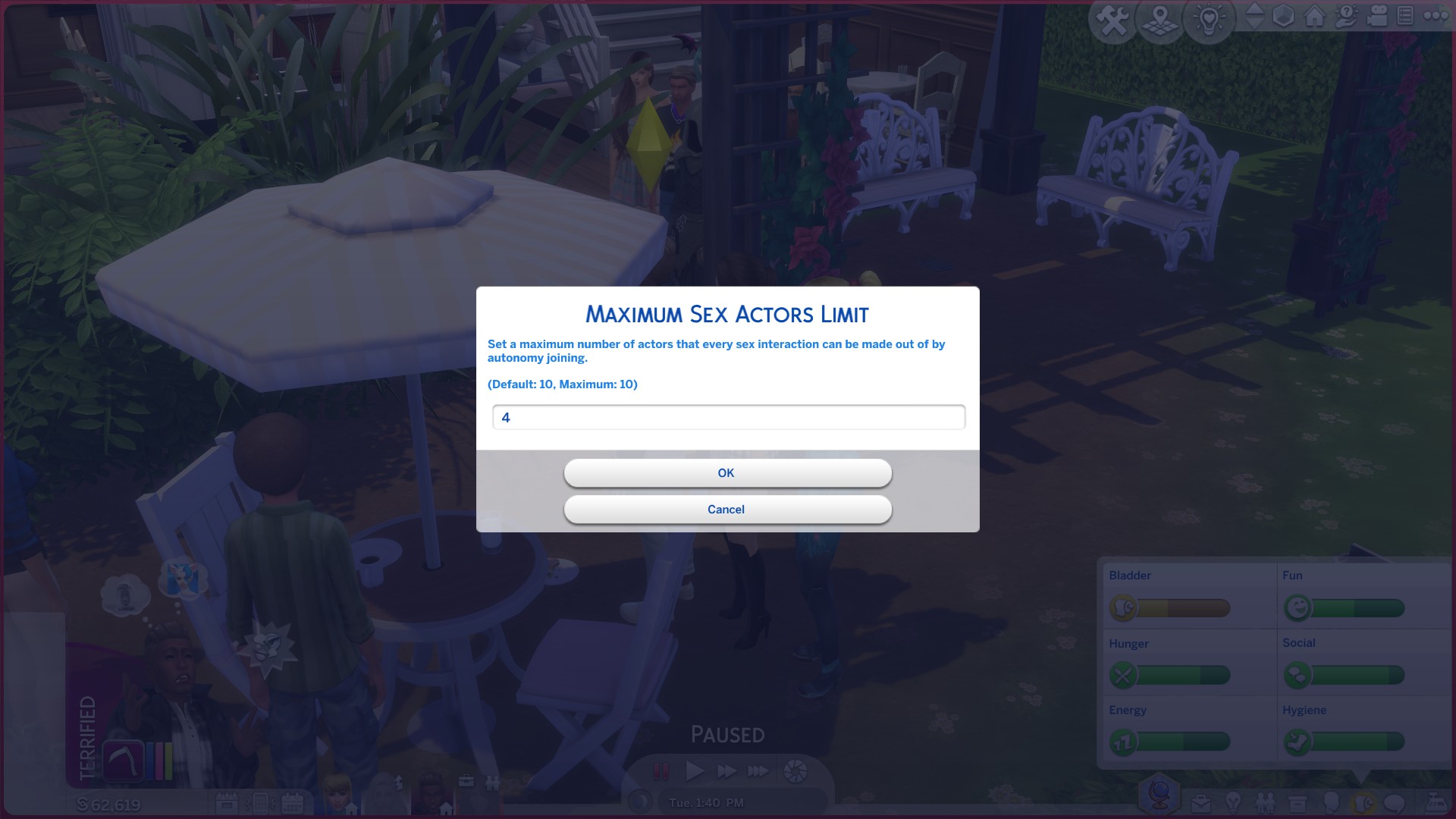 Help Disabling Autonomous Orgies But Retaining Manually Initiated Ones