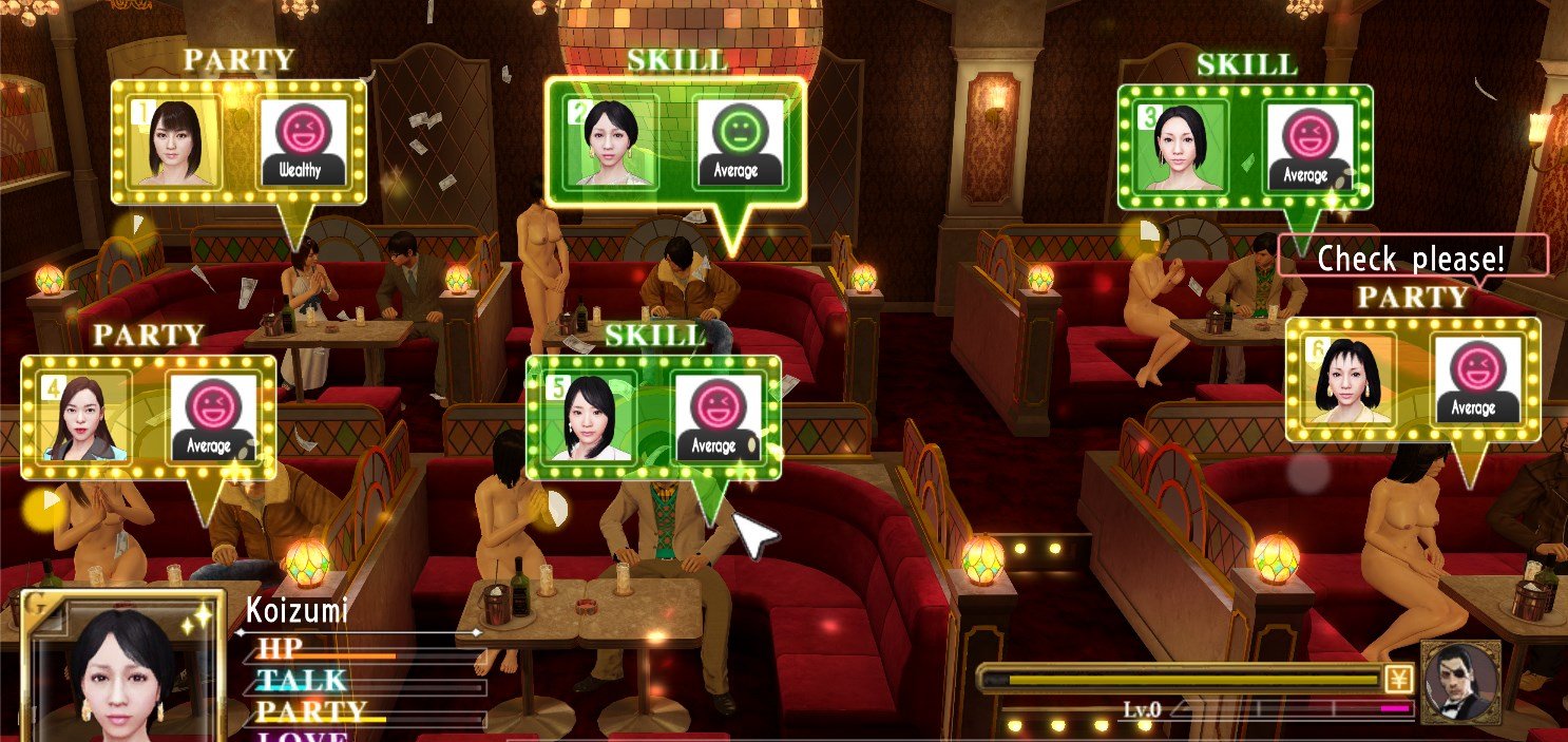 [request] Yakuza 0 Cabaret Club Girls Nude Mod Adult Gaming Loverslab