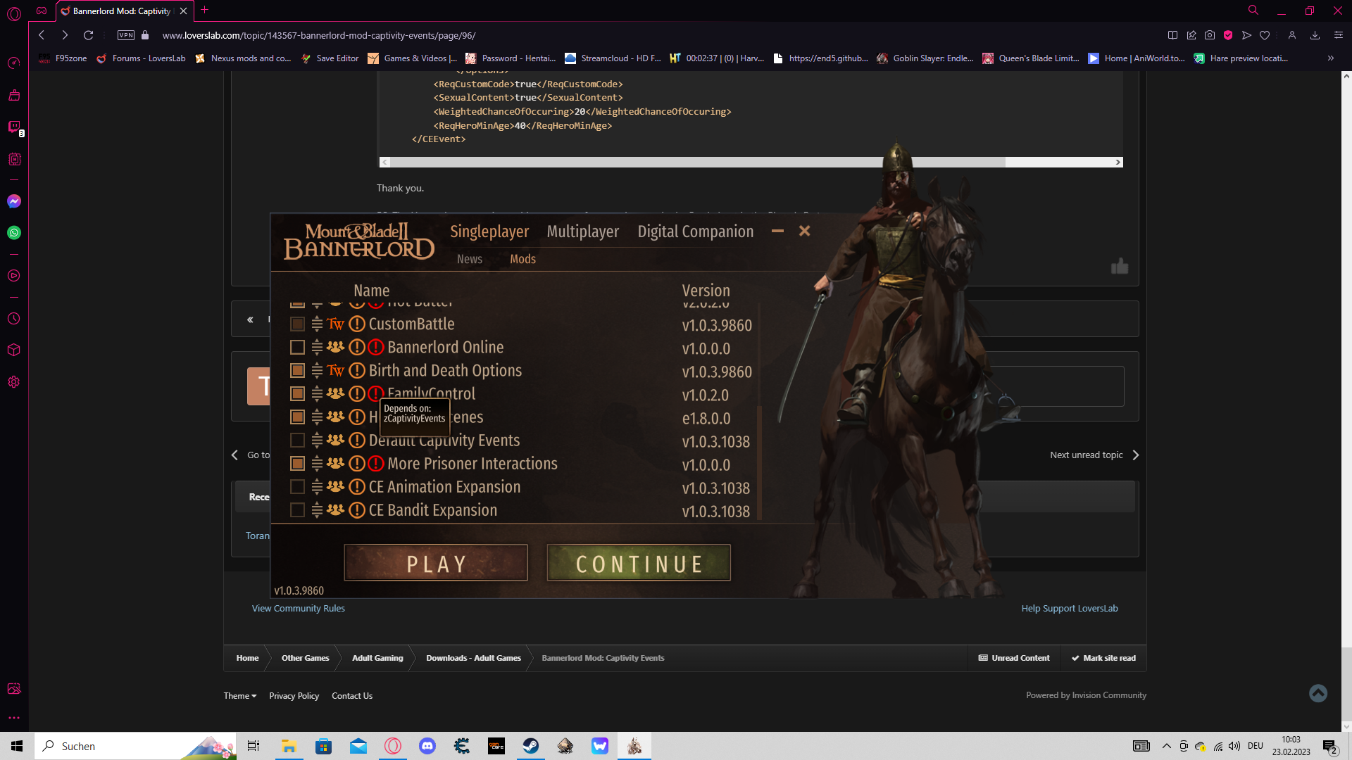 Bannerlord Mod: Captivity Events - Page 96 - Downloads - Adult Games ...