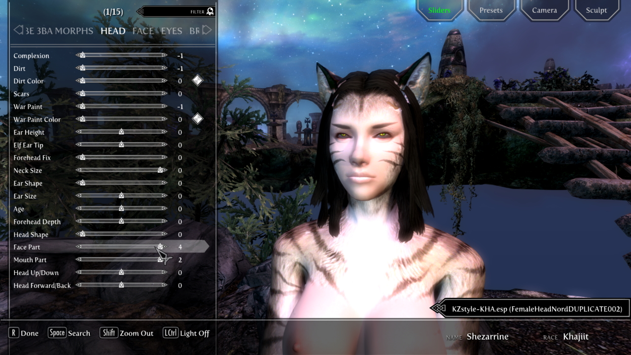 Kz Style Khajiit Eyes Pointed Up Technical Support Skyrim Special