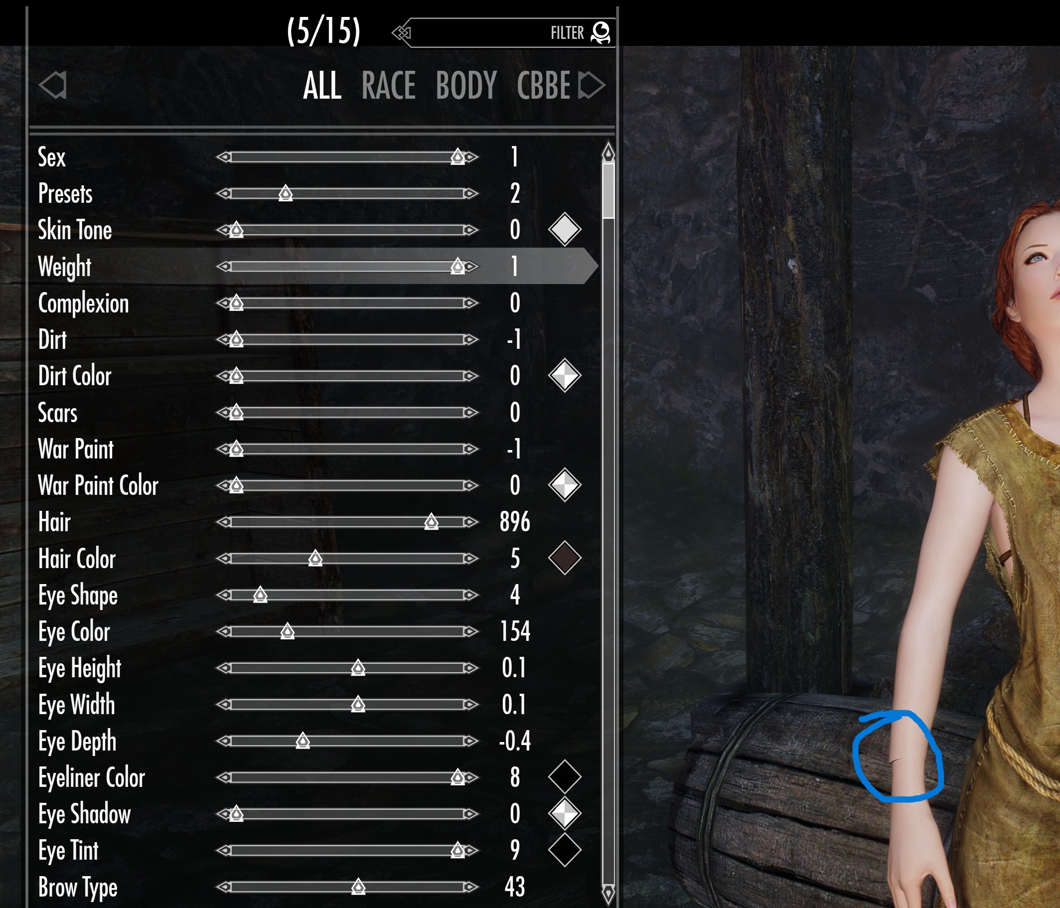 When Adjusting Weight In Racemenu Slider It Makes Hands Get Gap At Higher Weight Skyrim 