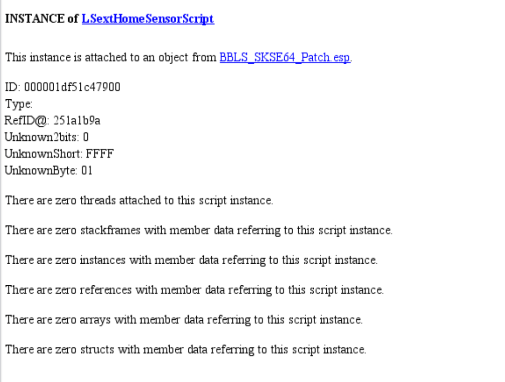 Papyrus log full of "LSextHomeSensorScript" warnings - Technical ...