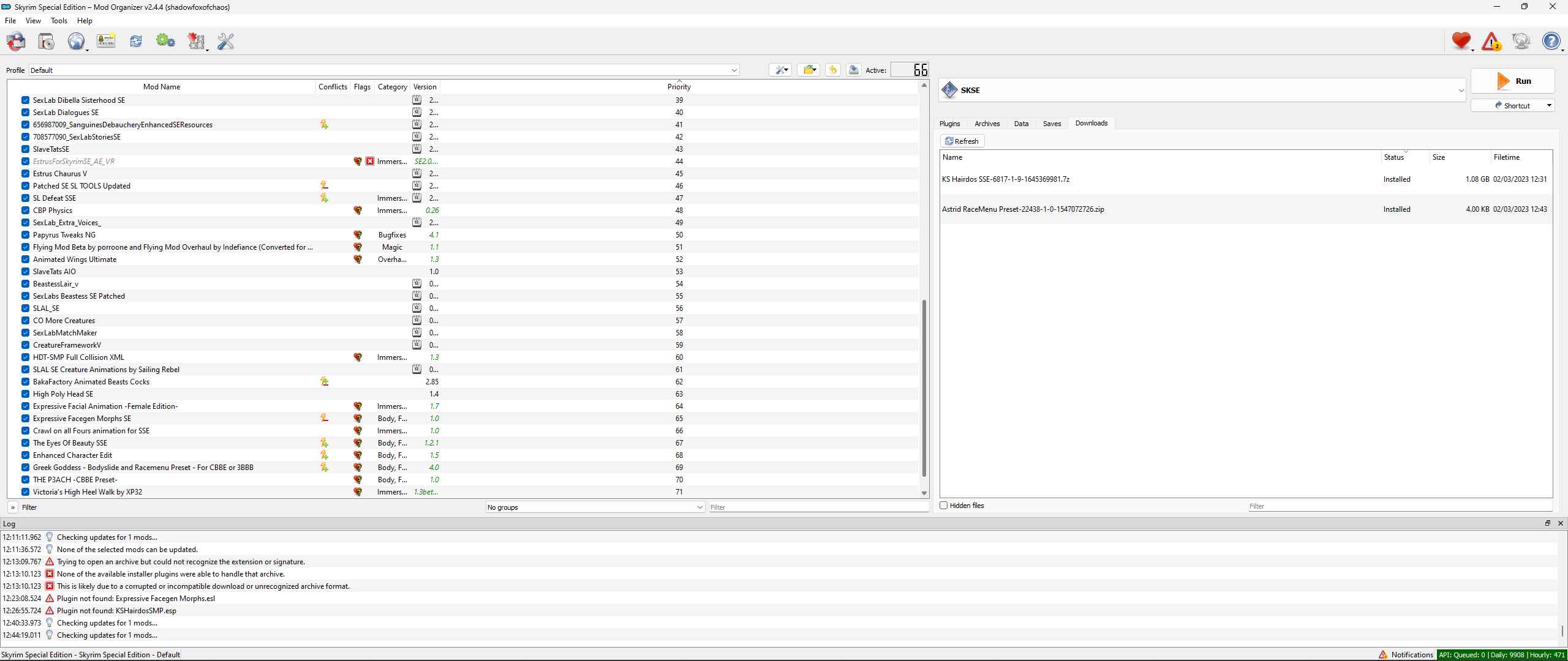 no animations running - Technical Support - SexLab Framework - LoversLab