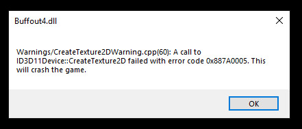 CTD-ing after Buffout 4 error - Fallout 4 Technical Support - LoversLab