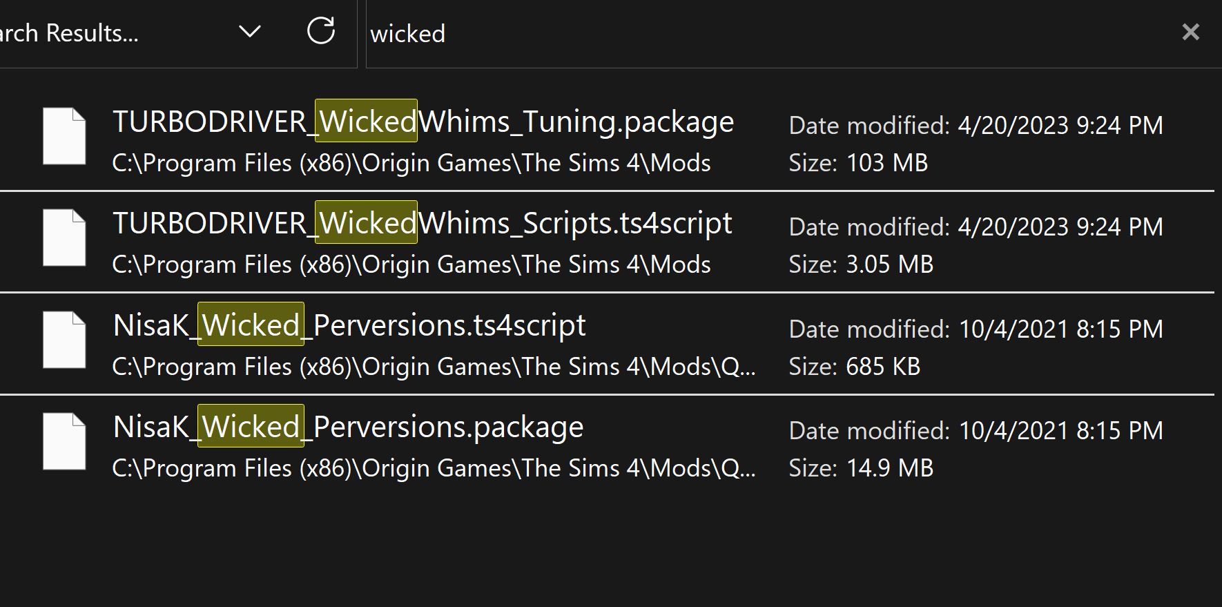Custom content showing more than one WW - WickedWhims - LoversLab
