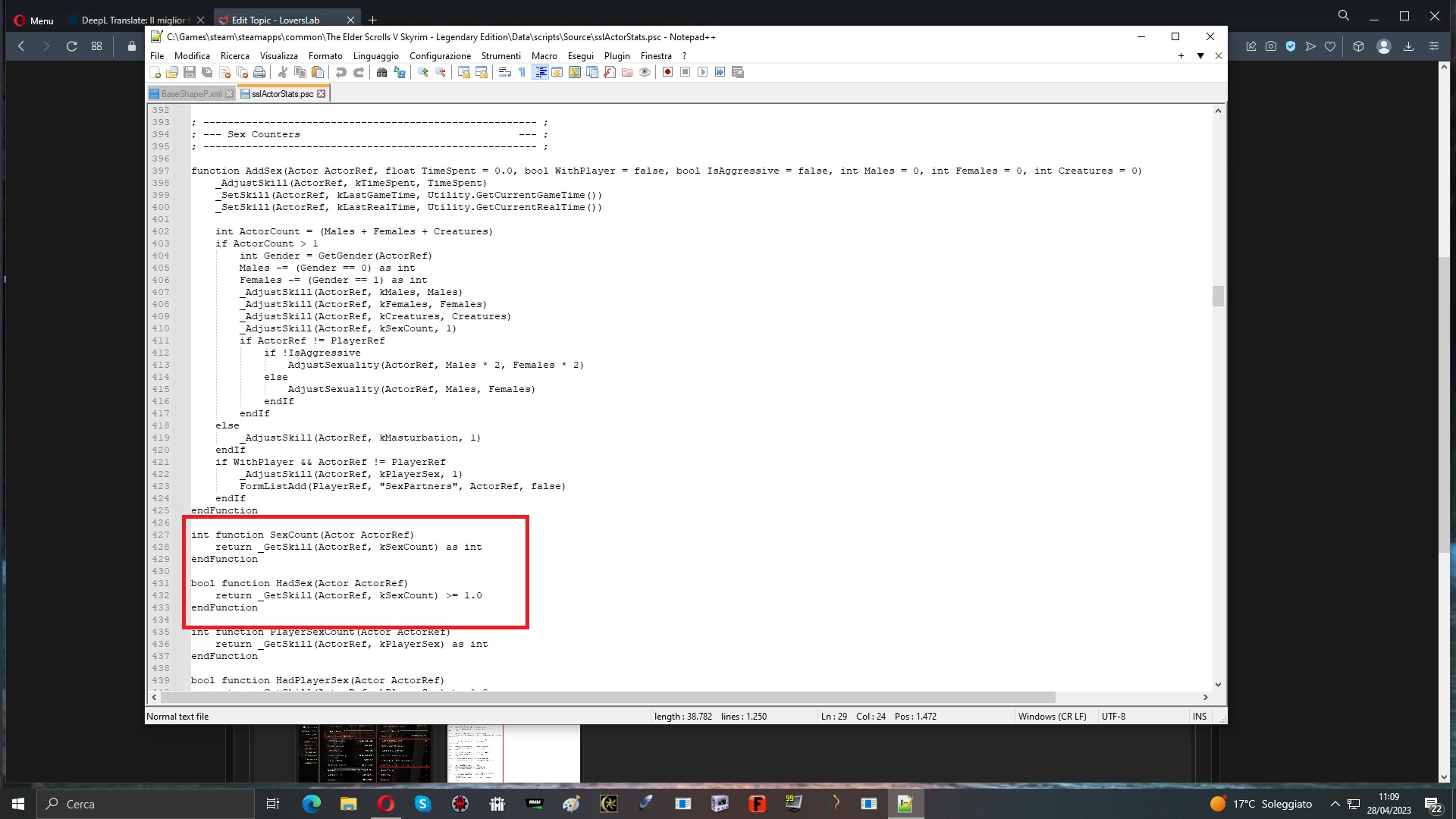Modify Script Skyrim General Discussion Loverslab