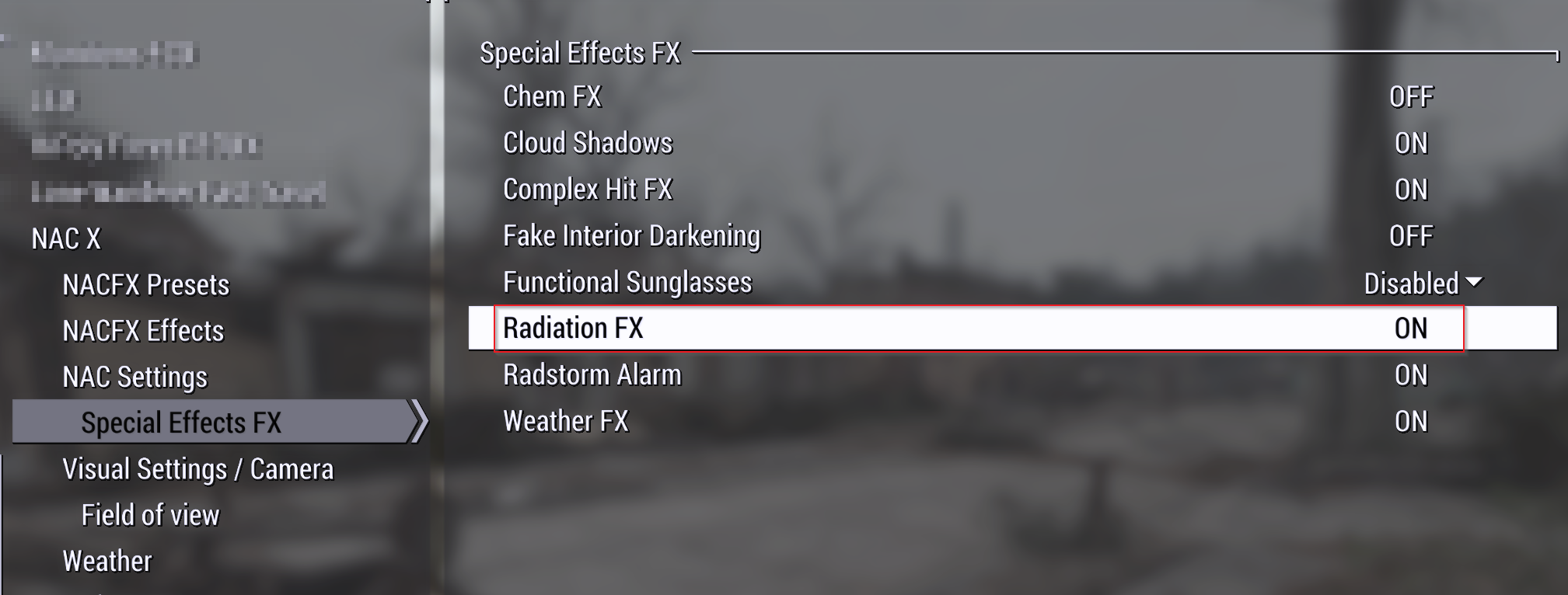 Anoying grey filter when hurt in NACX - Fallout 4 Technical Support - LoversLab