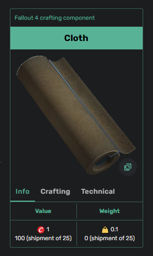 Which mods change crafting component 'cloth' ? - EDIT : I find the mod ...
