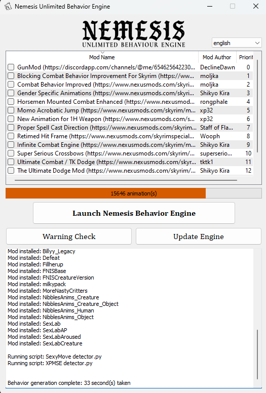 Nemesis getting stuck at 99% if some mods are on - Technical Support - Skyrim: Special Edition ...