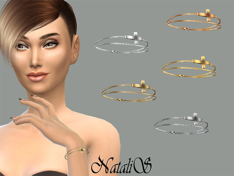 Simple gold band double bracelet [request] - Request & Find - The Sims ...