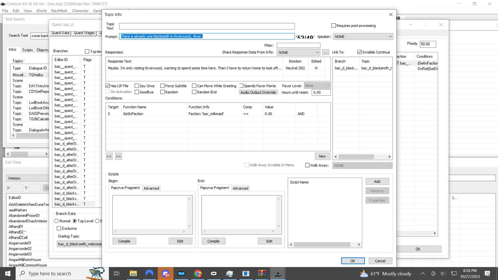 Creation Kit: Being a Cow (Alternate Version) - Follower Support HELP ...
